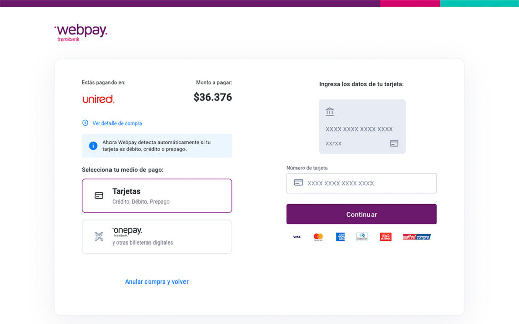 Webpay de Transbank ahora detecta automáticamente el tipo de tarjeta ...