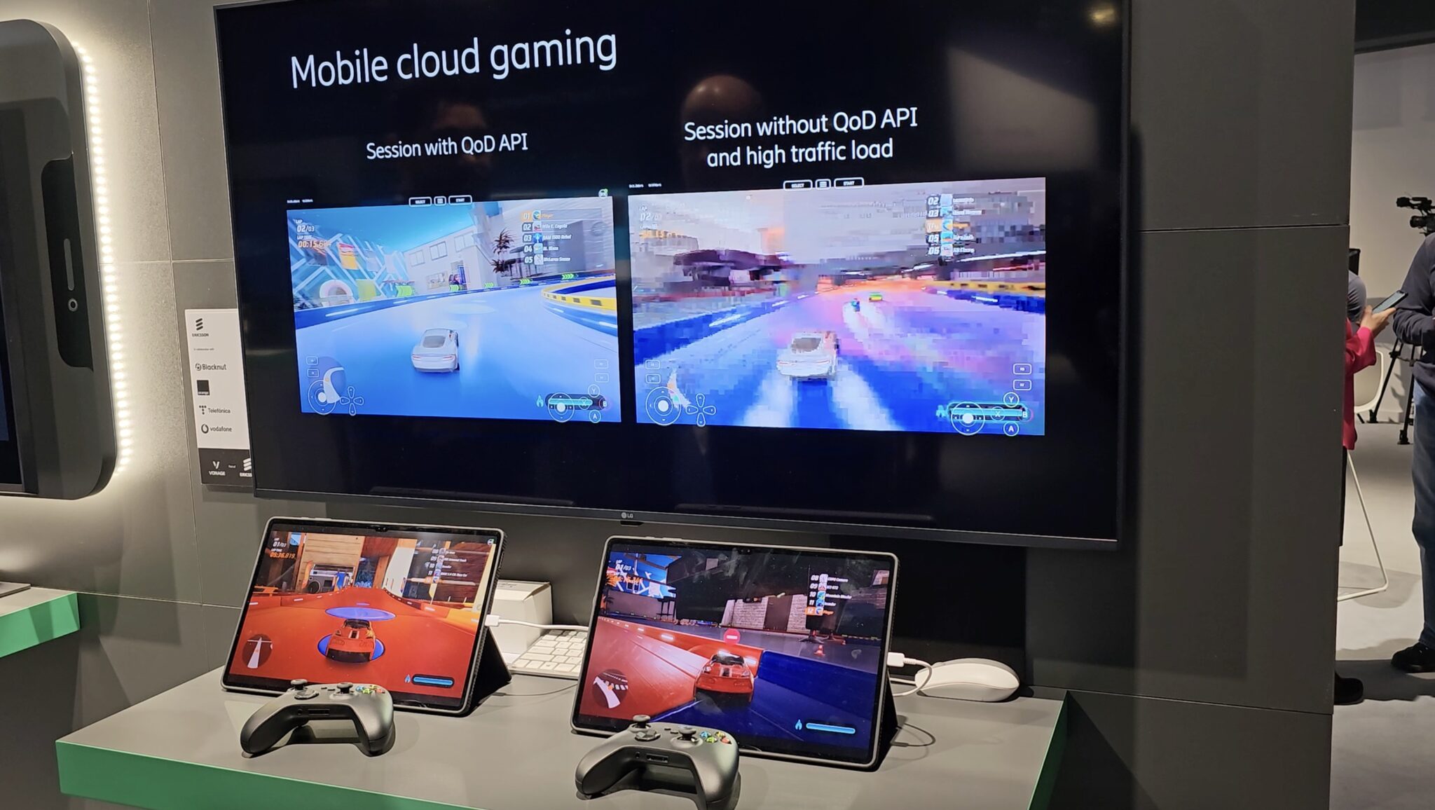 Demostración Ericsson Cloud Gaming y el uso de QoD (Quality of Data) sobre 5G MWC 23