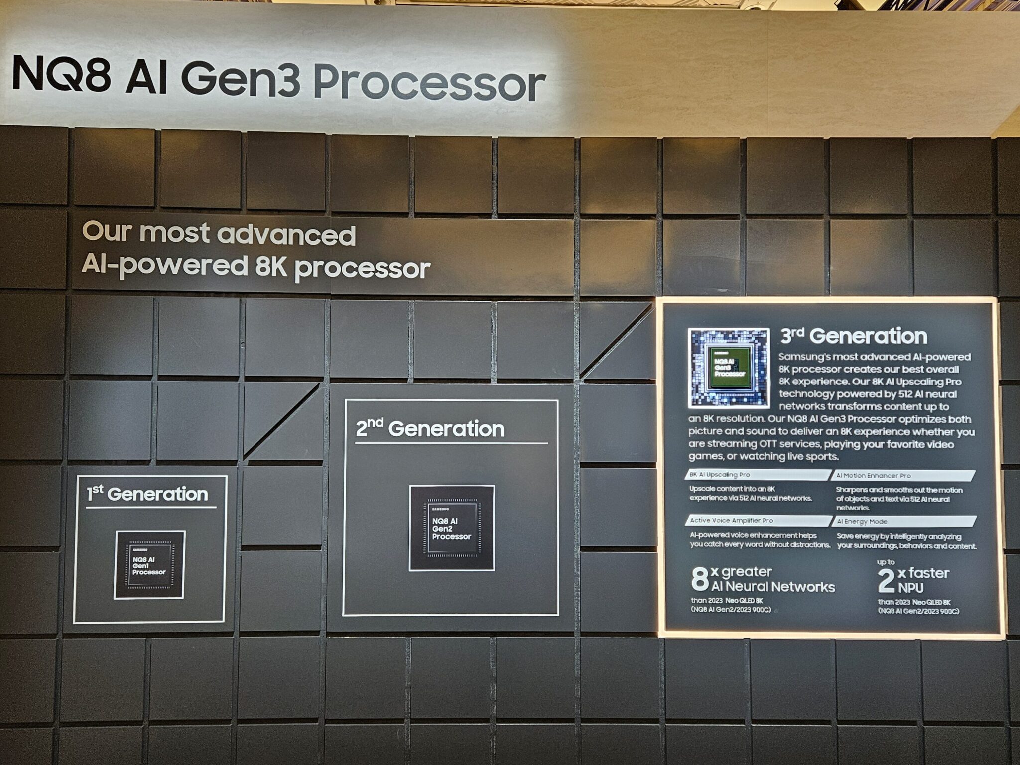 NQ8 AI Gen 3 de Samsung: ¿Qué es y cómo funciona en el Neo QLED 8K 2024?